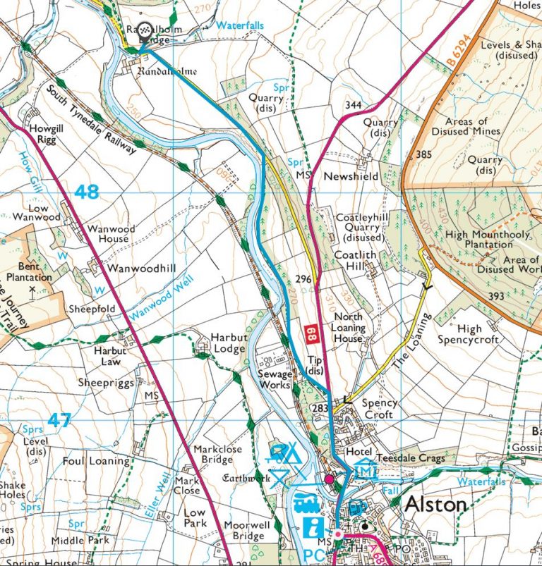 Alston to Ninebanks – Maps – Isaac's Tea Trail