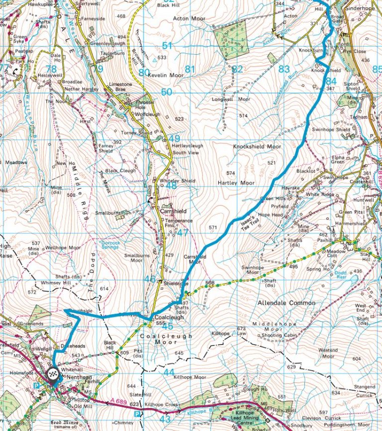 Allendale Town to Nenthead - Maps - Isaac's Tea Trail